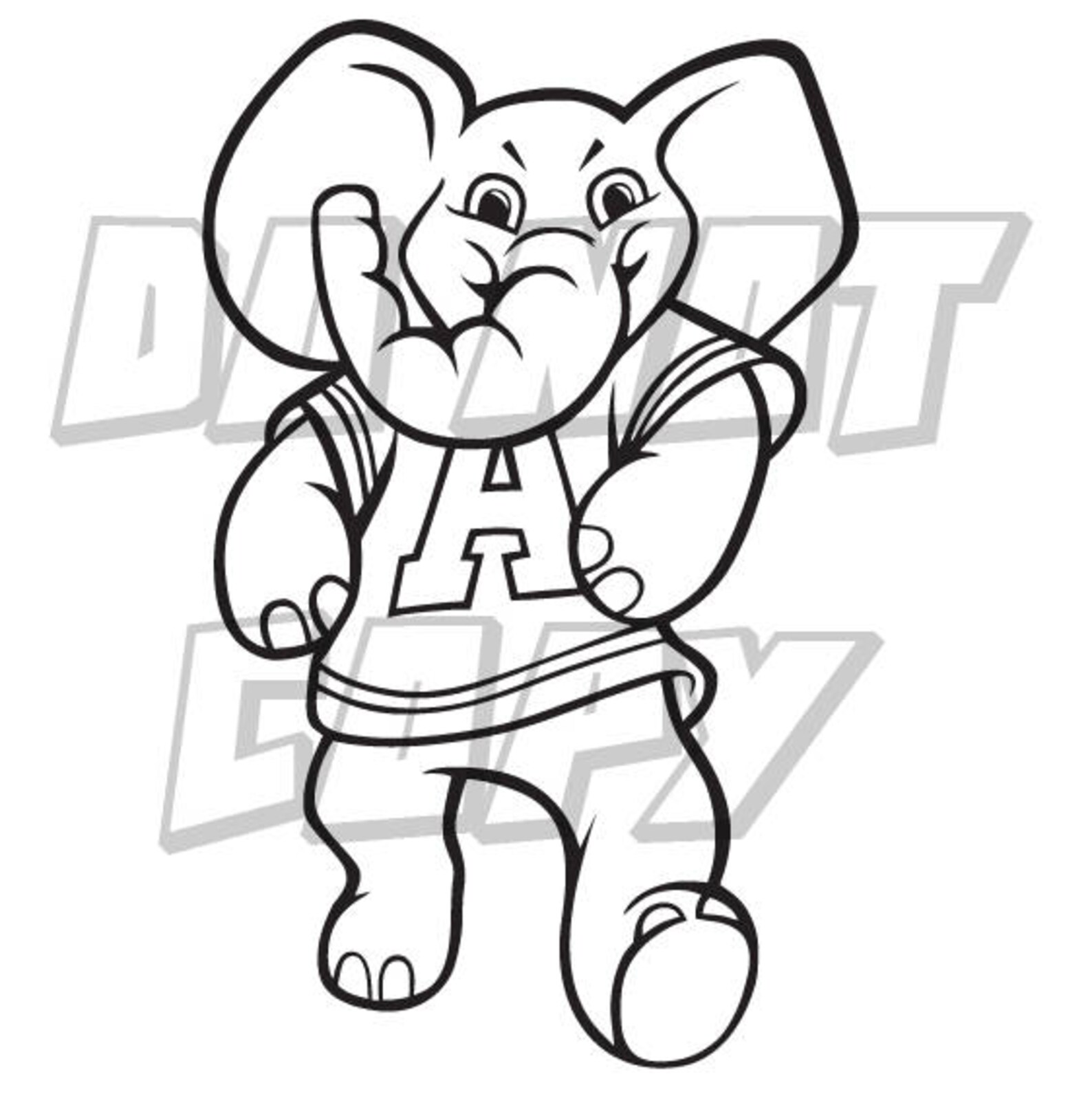 Alabama Big AL erguido Football Decal - Etsy España