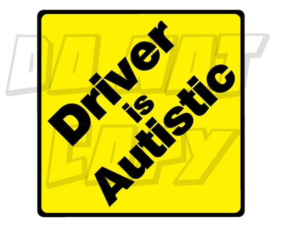 Driver is Autistic vinyl decal Made in USA | Etsy