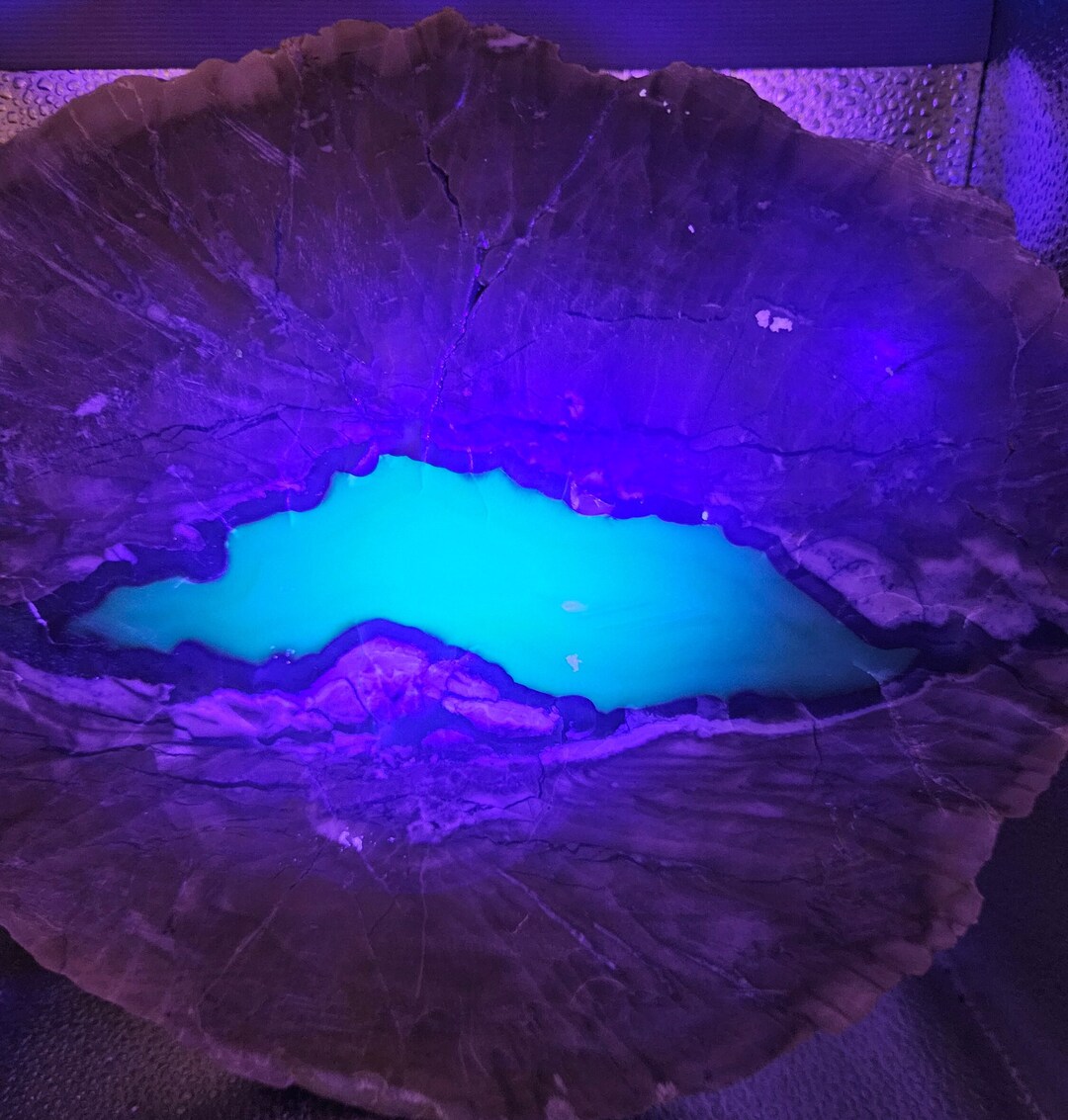 8.90lbs Volcano Agate/slab/green Fluorescent/minerals/uv-reactive ...