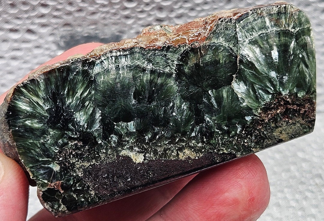 133g Seraphinite//calcite//raw Mineral//heart Chakra//irkutski-russia ...