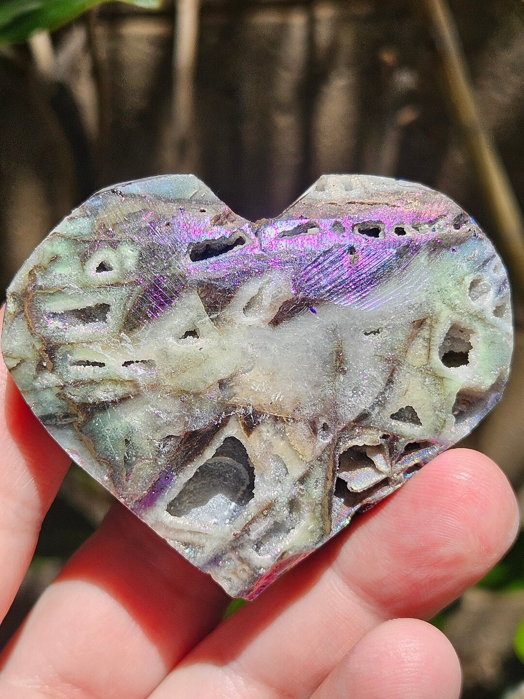 107g Sphalerite/titanium Aura/heart/druse/sparkly/minerals//crystals - Etsy