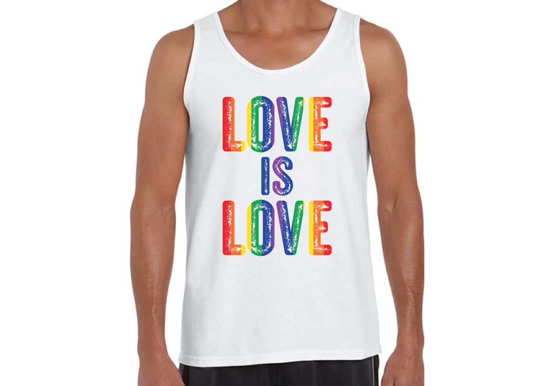 Love is Love Tank Top Gay Pride Tank Tops for Men Rainbow Flag Tanks ...
