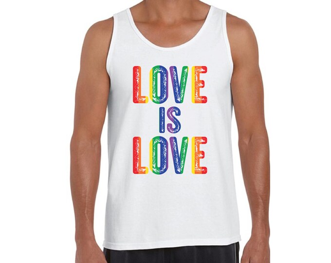 Love is Love Tank Top Gay Pride Tank Tops for Men Rainbow Flag Tanks ...