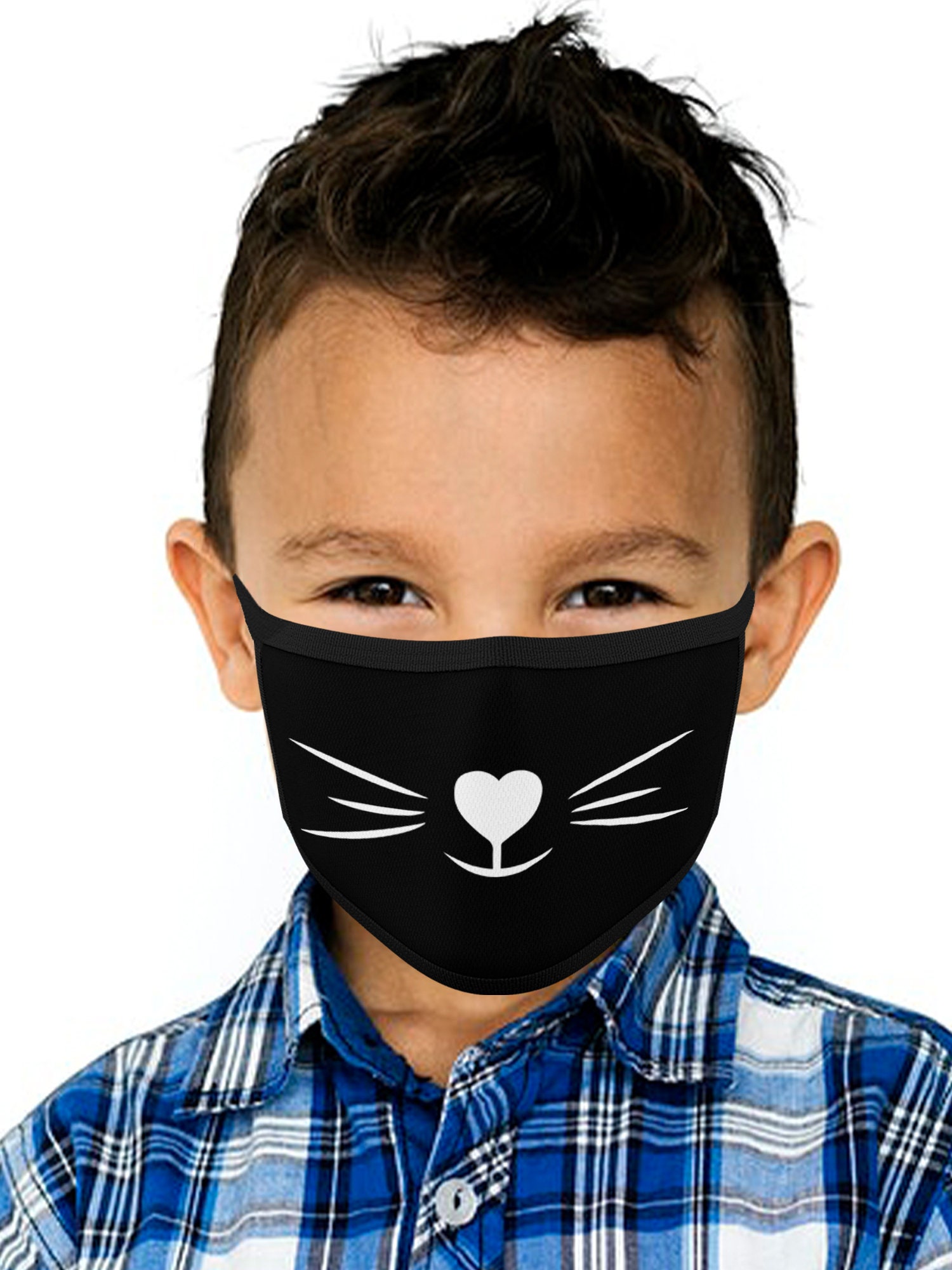 Cat Whisker Face Mask Cute Kitten Face Mask Funny Cat Kids | Etsy