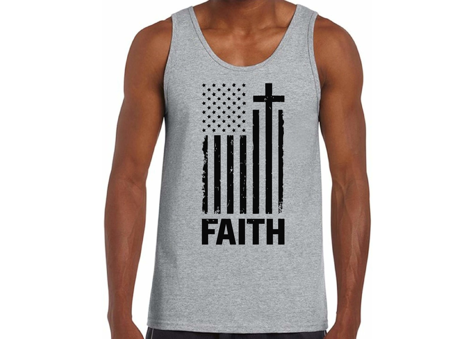 Faith Tank Top American Christian Muscle Shirt 4th of July | Etsy