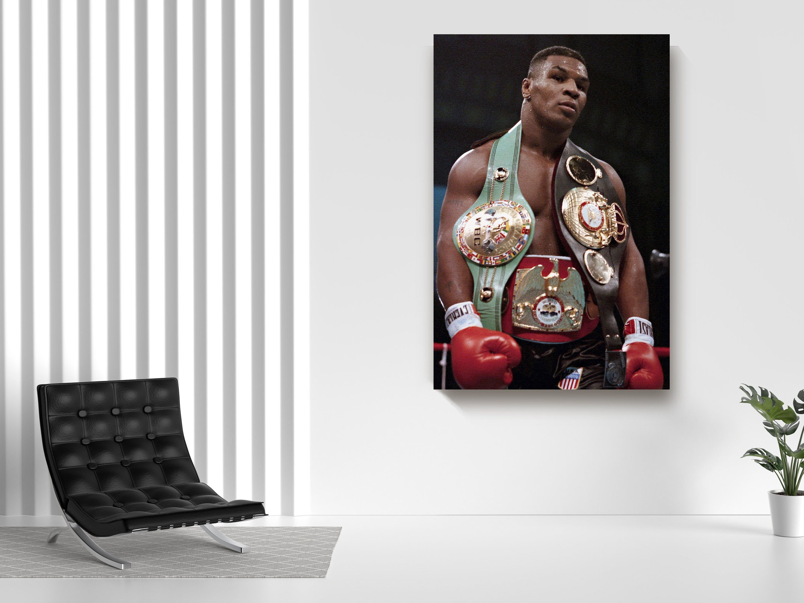 Framed Mike Tyson Canvas Iconic Boxing Champion Tyson Home | Etsy