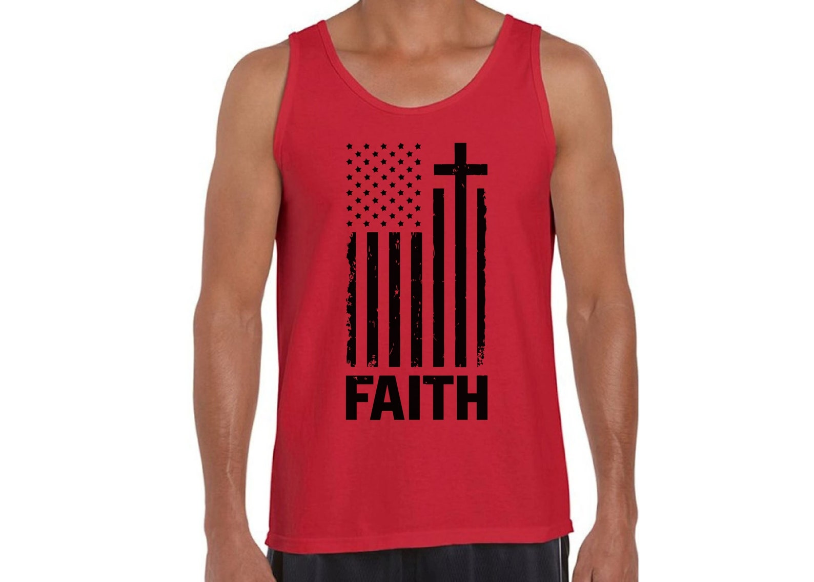 Faith Tank Top American Christian Muscle Shirt 4th of July | Etsy