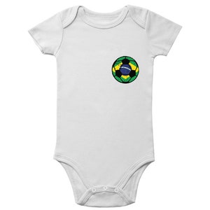 Brazil Soccer Ball Baby Bodysuit Short Sleeve Brazil Baby | Etsy