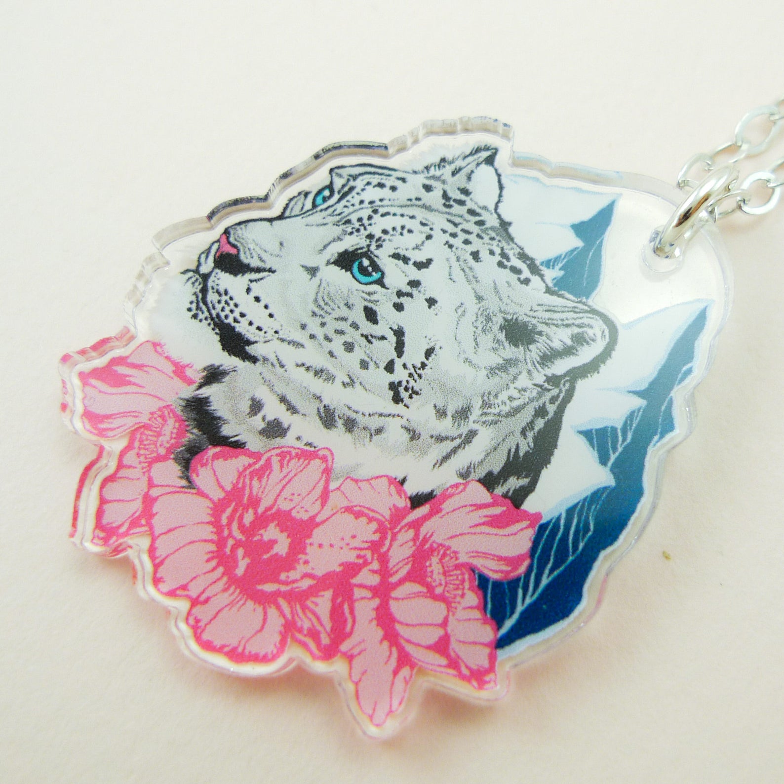 Snow Leopard Jewelry Snow Leopard Necklace Snow Leopard - Etsy