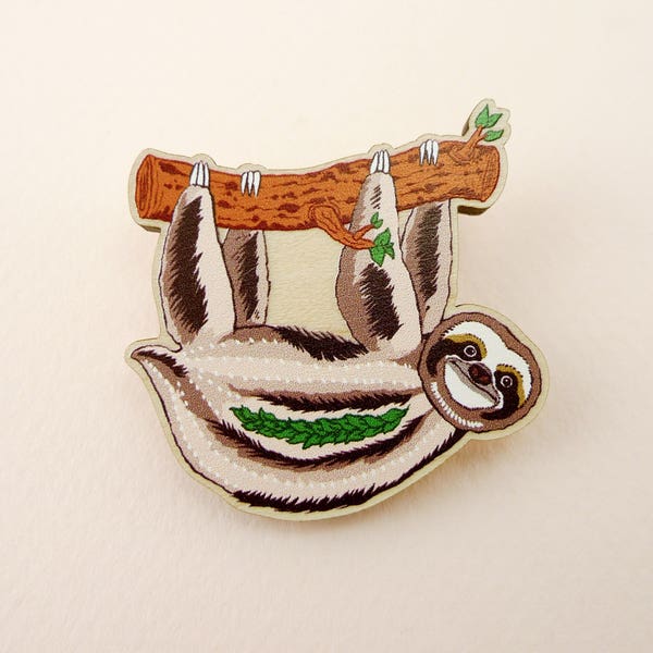 Sloth Brooch - Etsy