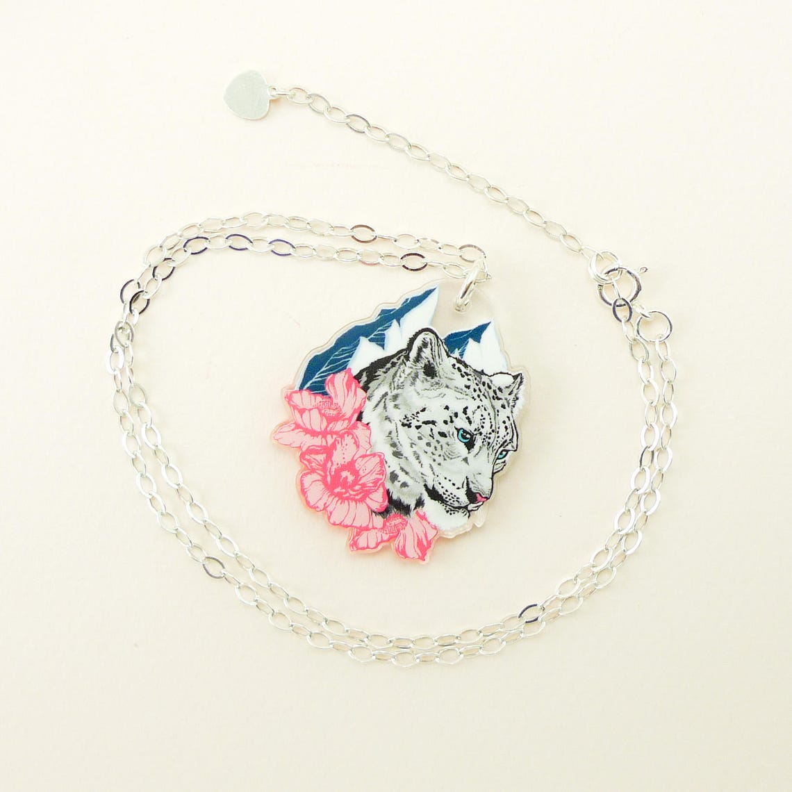 Snow Leopard Jewelry Snow Leopard Necklace Snow Leopard - Etsy