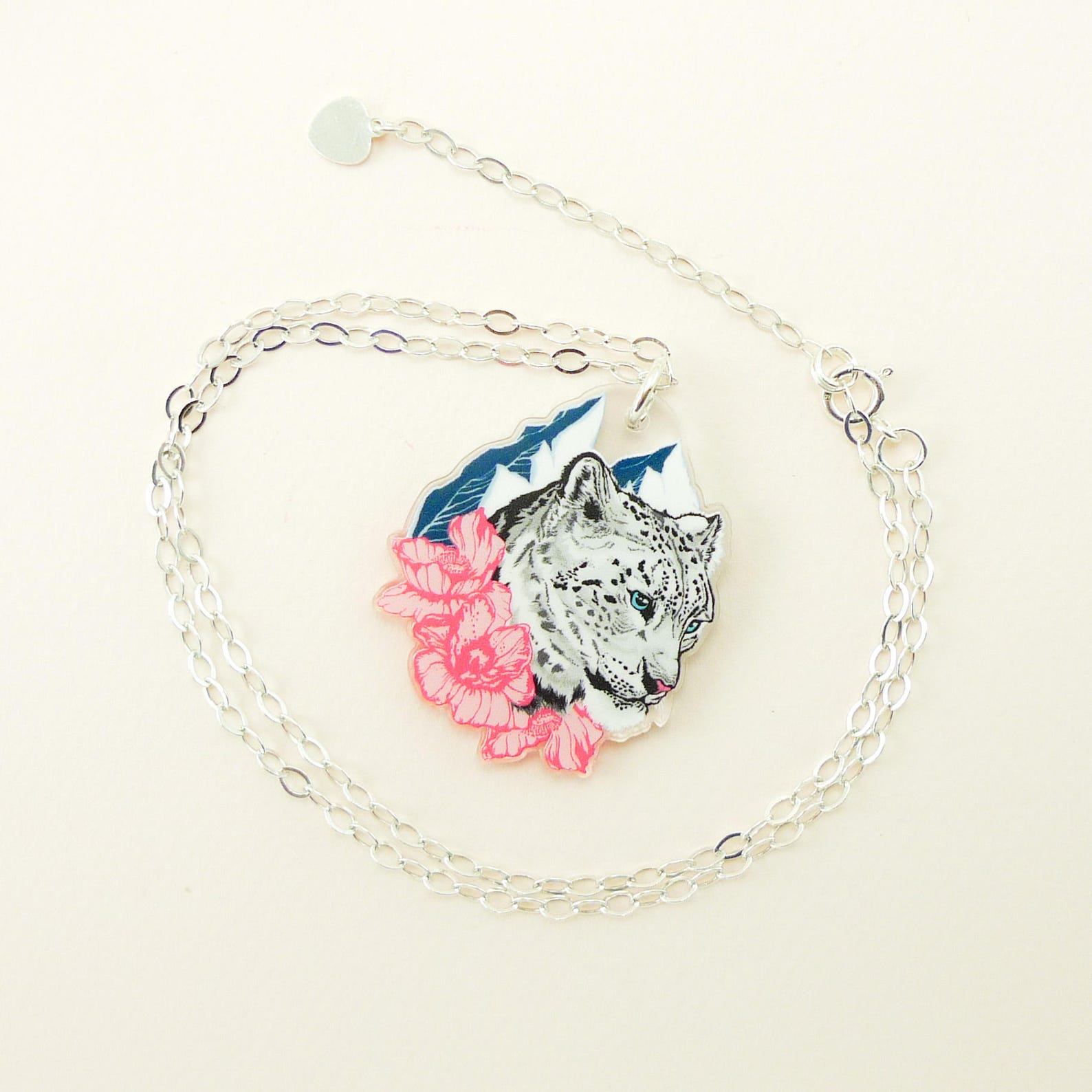 Snow Leopard Jewelry Snow Leopard Necklace Snow Leopard - Etsy
