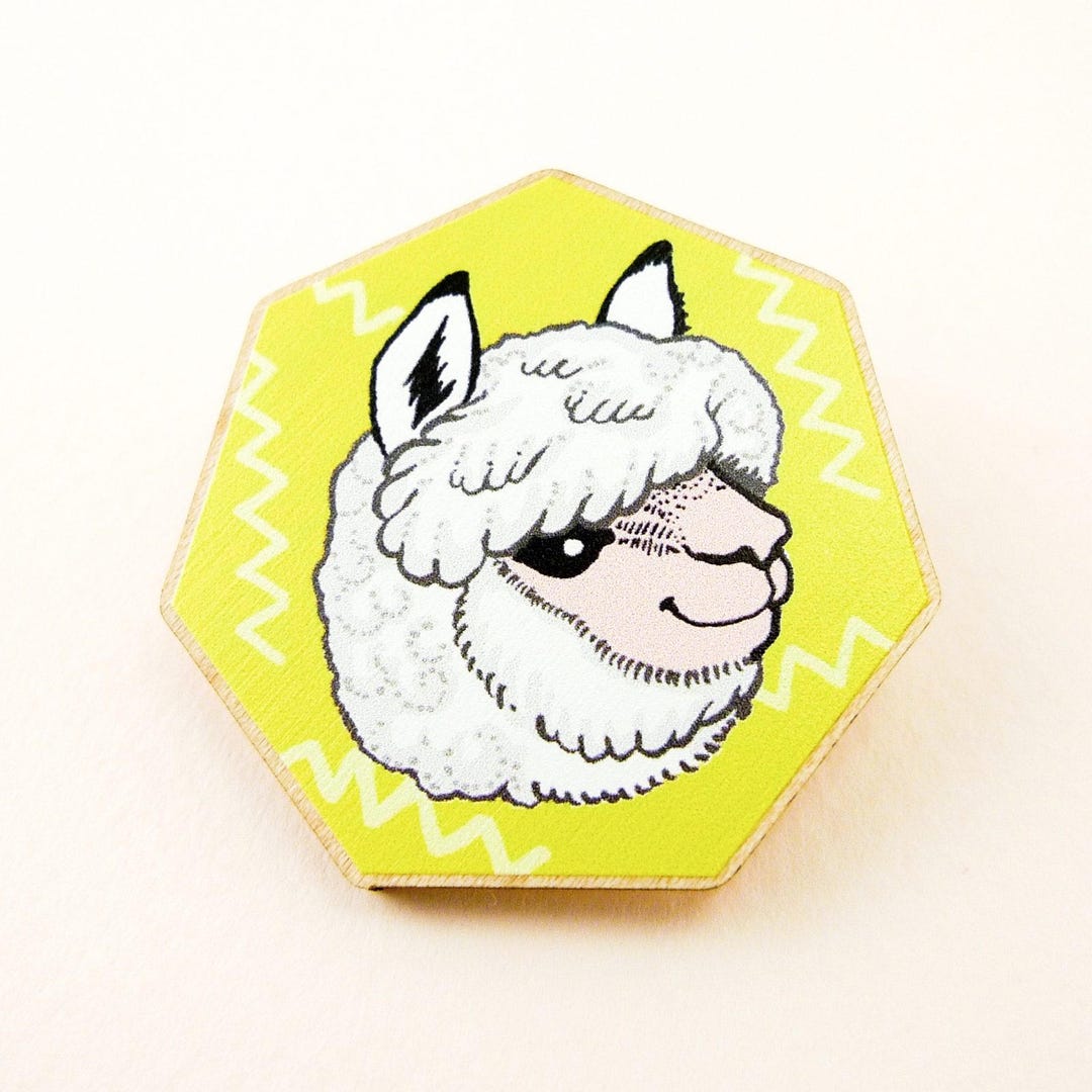 Alpaca Pin, Llama Pin, Alpaca Jewelry, Alpaca Art, Animal Jewelry ...
