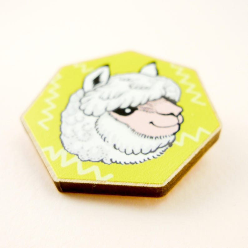 Alpaca Pin, Llama Pin, Alpaca Jewelry, Alpaca Art, Animal Jewelry ...