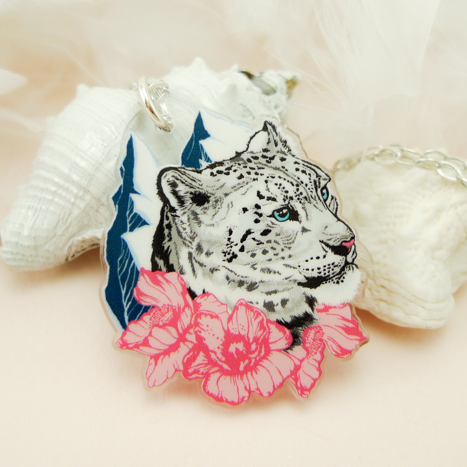 Snow Leopard Jewelry Snow Leopard Necklace Snow Leopard - Etsy