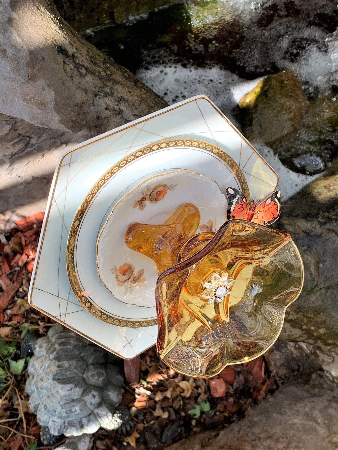 AARUSHI glass Garden Flower Vintage Japan Noritake and - Etsy