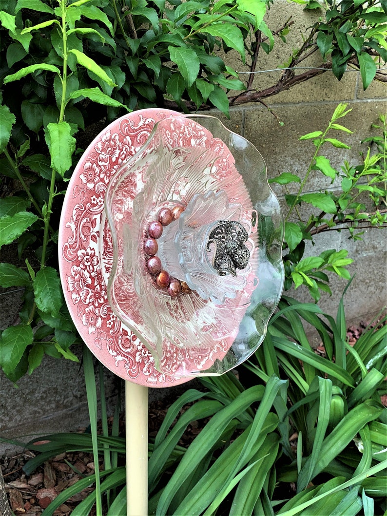 GAIL -glass Garden Flower-vintage Glass, Staffordshire Transferware ...