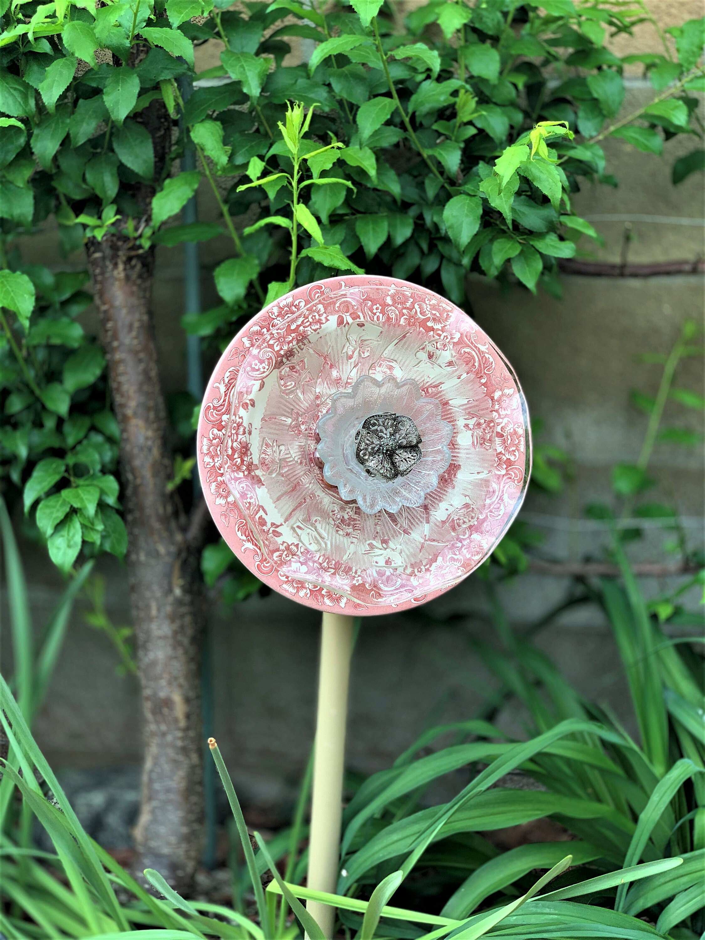 GAIL -glass Garden Flower-vintage Glass, Staffordshire Transferware ...