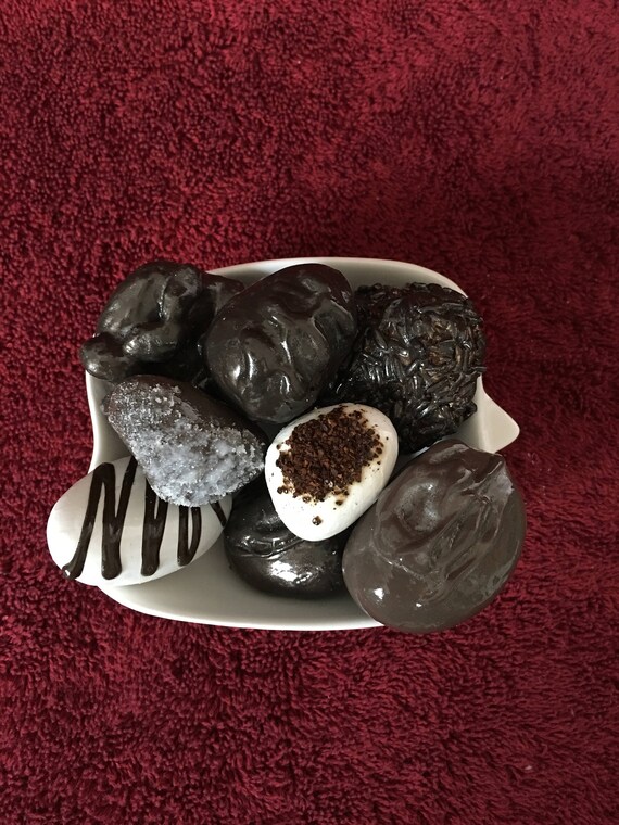 Hand Painted Rocks Assorted Candy with Serving Dish | Etsy