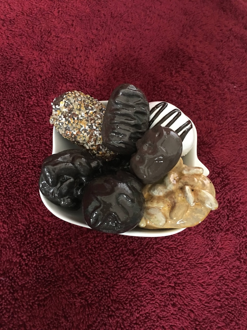 Hand Painted Rocks, Assorted Candy With Serving Dish- Chocolates ...