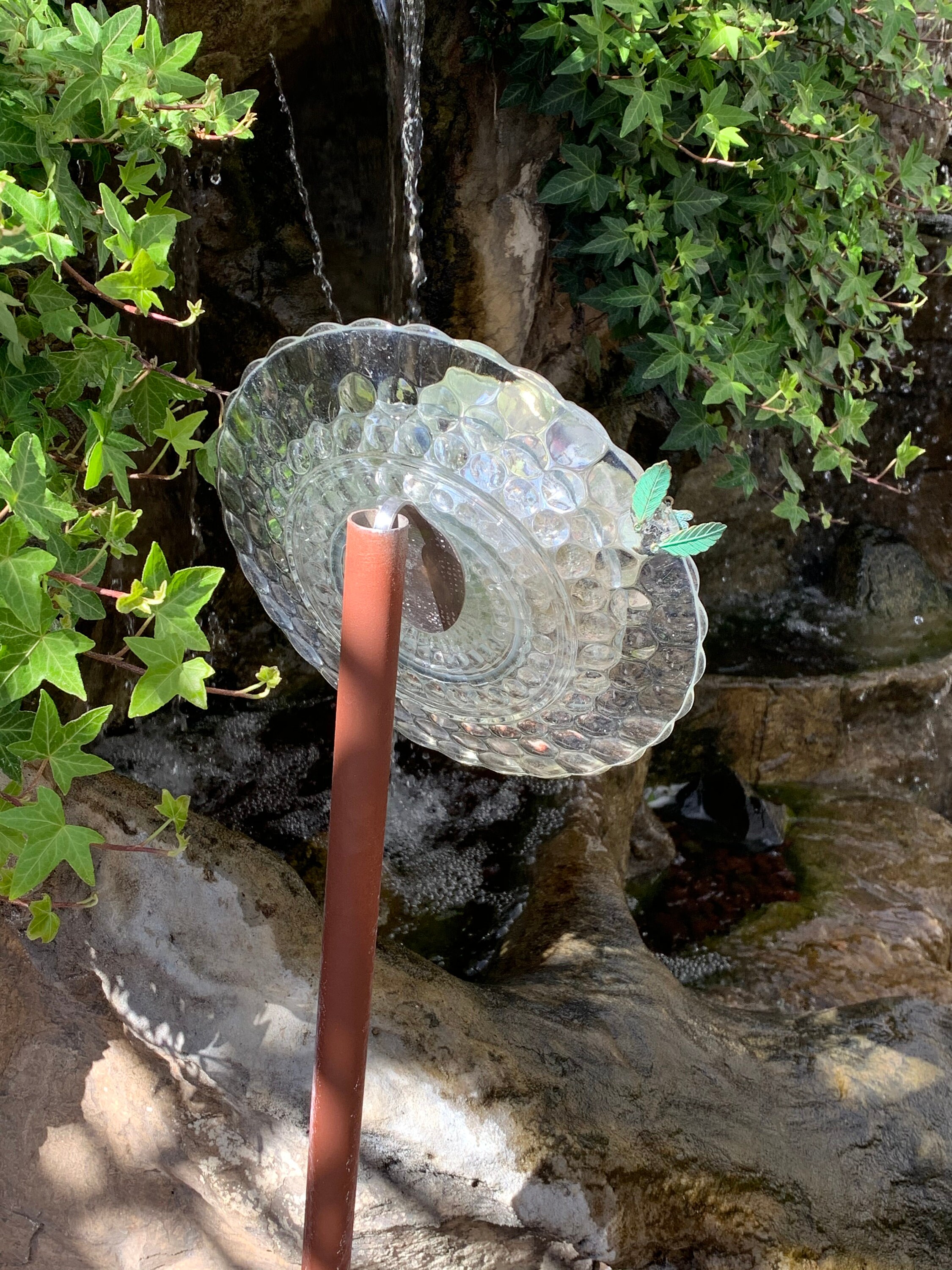 ALEXANDRA - Glass Garden Art Flower - Repurposed Glass, Garden Décor ...