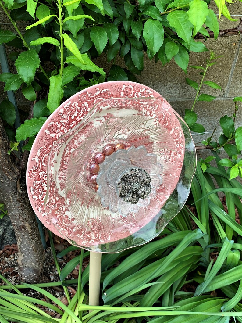 GAIL -glass Garden Flower-vintage Glass, Staffordshire Transferware ...