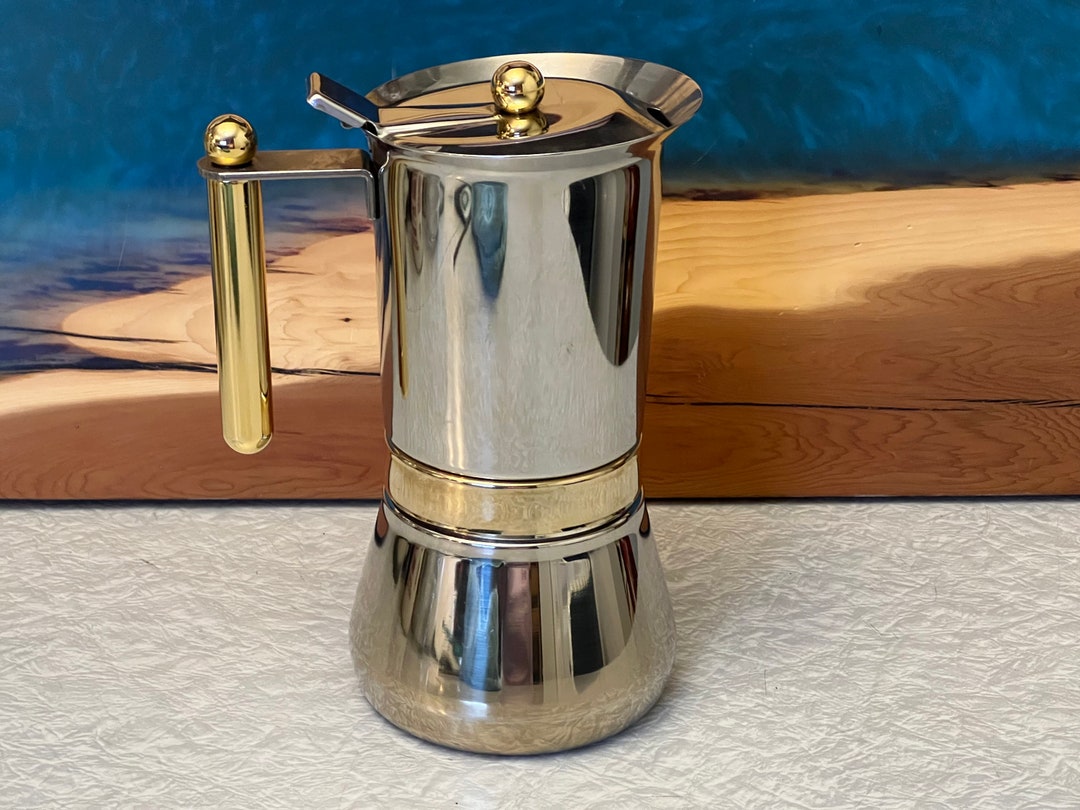 Vintage Oro Vespress Vev Viganò Gold Sleeve Espresso Coffee Maker/italy ...