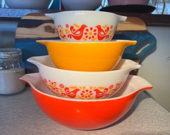Pyrex Rooster Bowls - Etsy