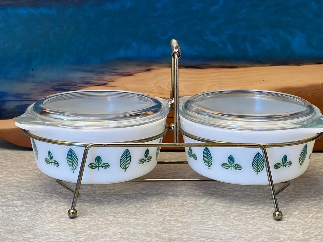 Vintage Pyrex Twin Server Cinderella Casseroles (1 1/2 PT) Set With ...