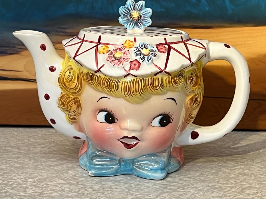 Vintage ESD Japan Cute Girl Miss Dainty Teapot - Etsy