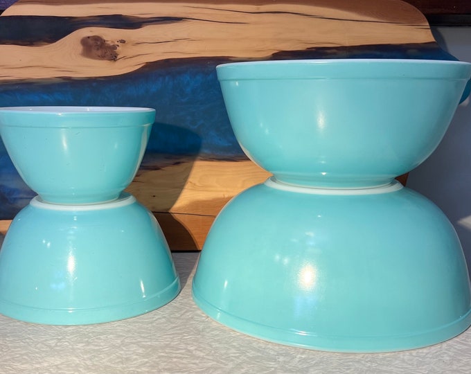 Vintage Pyrex 400 Series/solid Turquoise/robin's Egg Blue/pyrex Mixing ...