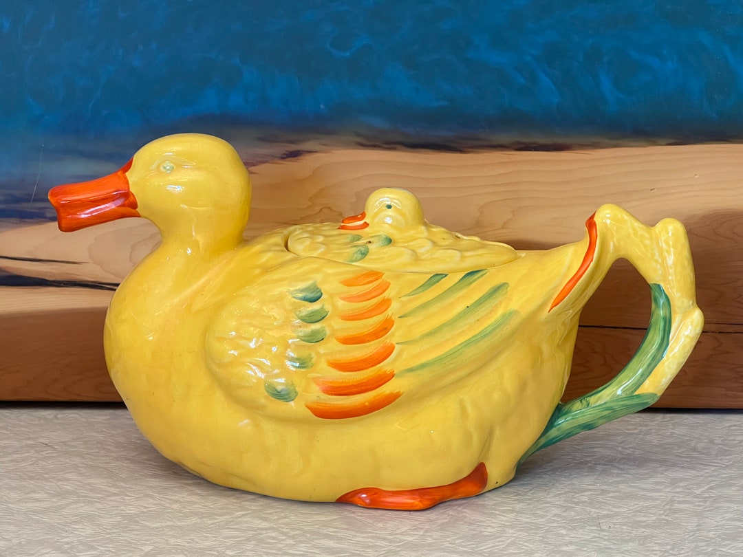 Vintage Rare Wade Heath England Novelty Bright Yellow Mother Duck With ...
