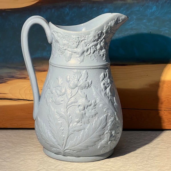 Antique Light Blue Pitcher - Etsy
