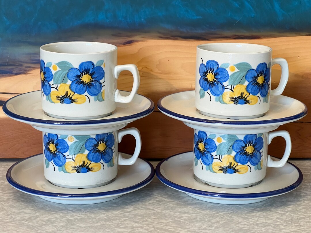 Vintage IPA Espresso Cup and Saucer Set of 4/made in Italy/porcelain - Etsy