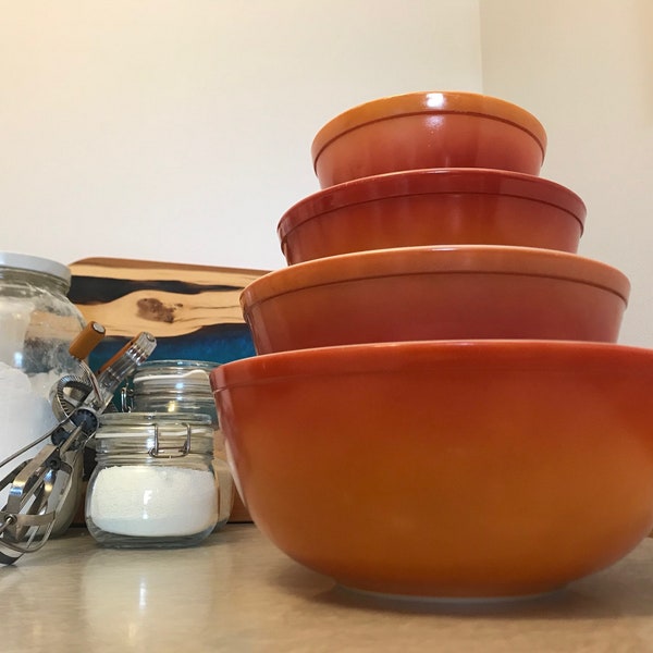 Rainbow Pyrex Bowls - Etsy