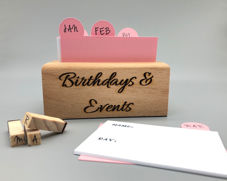 Birthdays & Events Reminder Box Birthday Reminder Box | Etsy