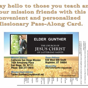 50 Personalized Missionary Cards With Photo - Includes FREE Shipping ...