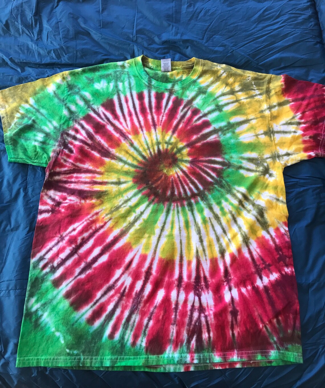 Xl Rasta Spiral Tie Dye T Etsy