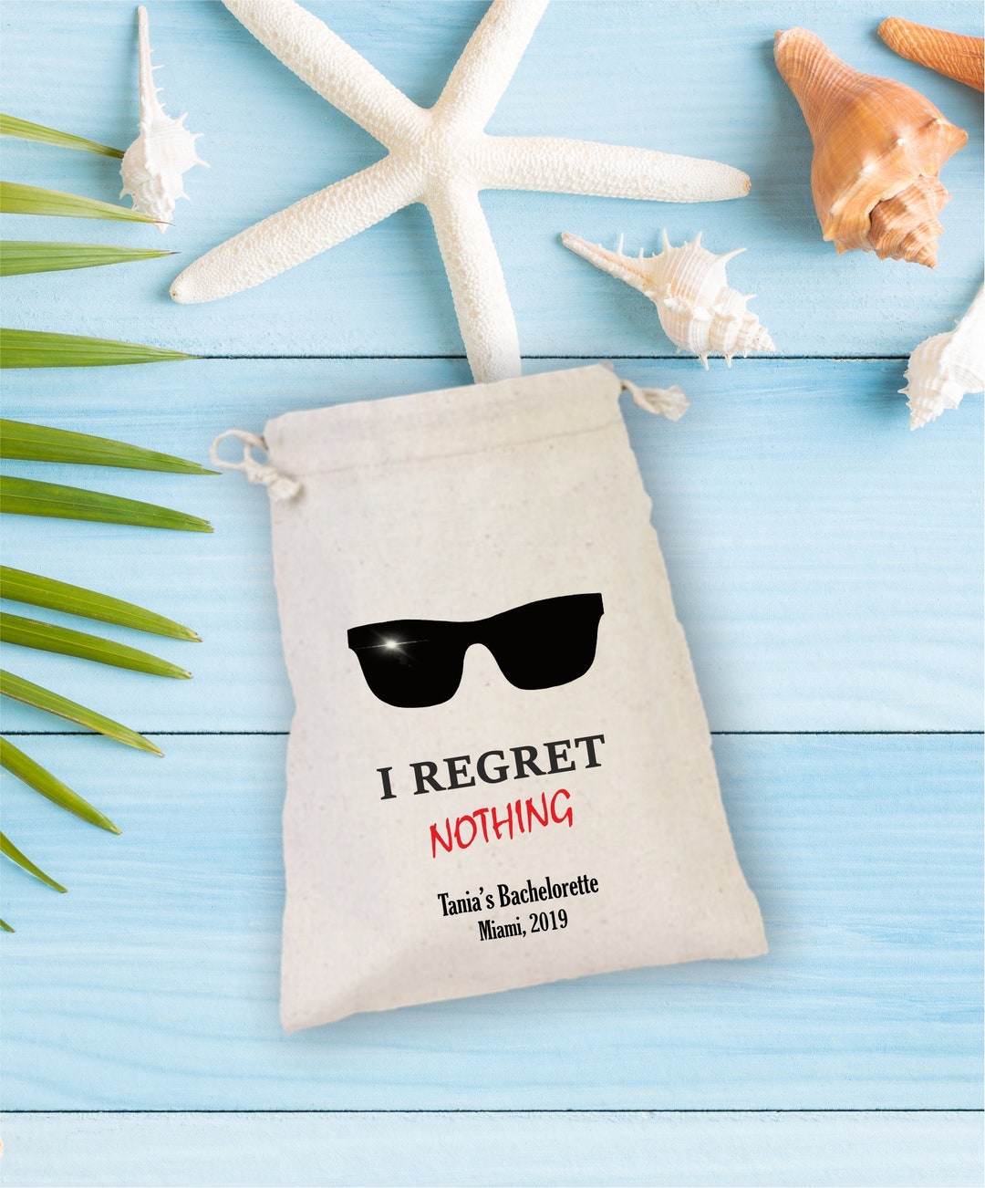 I Regret Nothing Bachelorette Party Hangover Kit, Drawstring Mini Favor ...