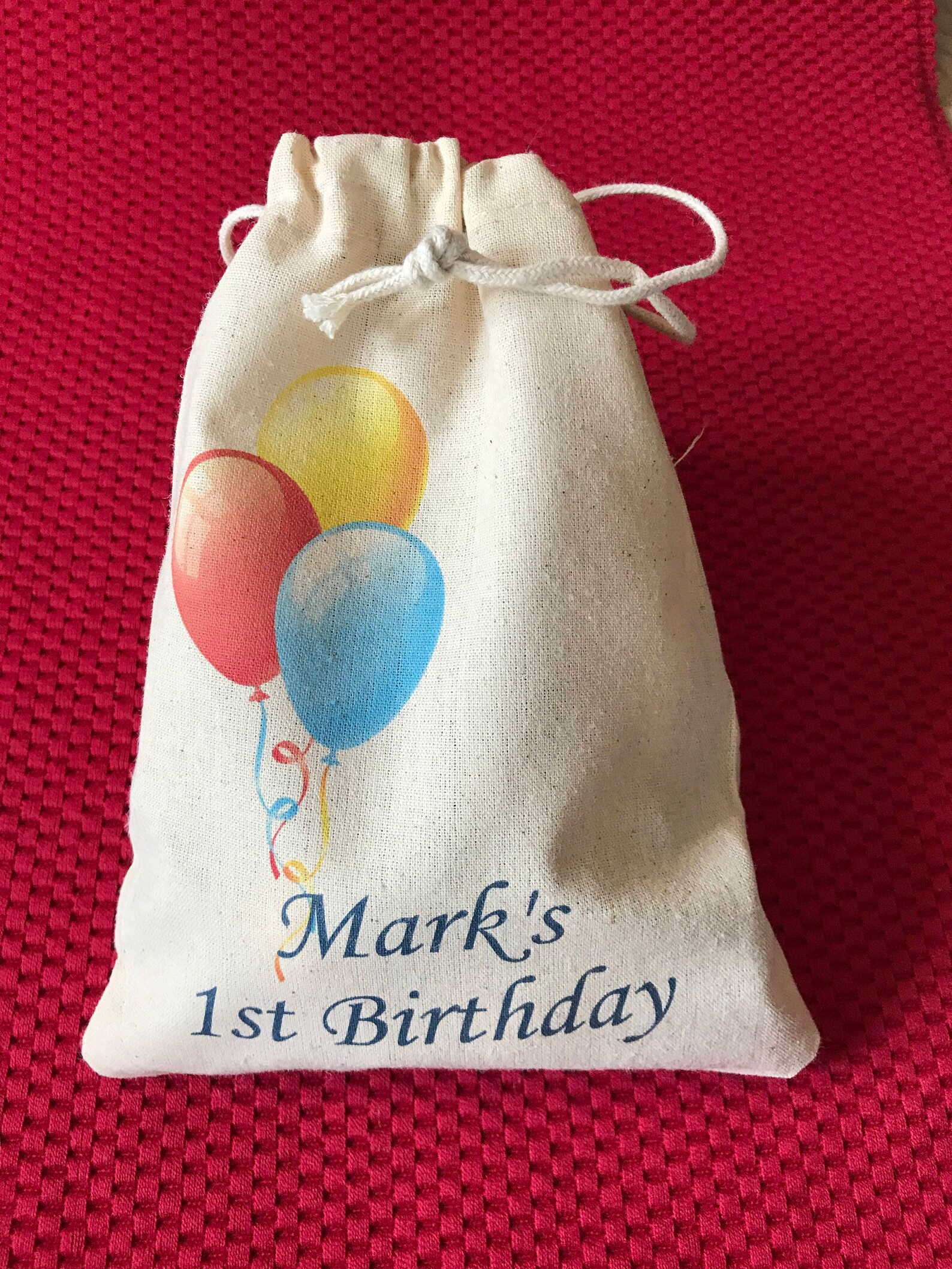 Personalized Birthday Bag With Balloons Birthday Party - Etsy