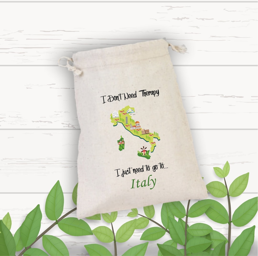 Italy Map Gift Bag, Italy Travel Bag, I Love Italy Drawstring Bag, City ...