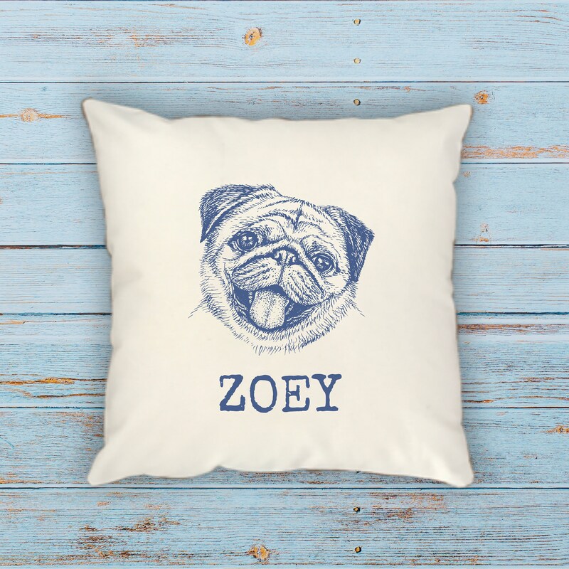Pug Pillow - Etsy