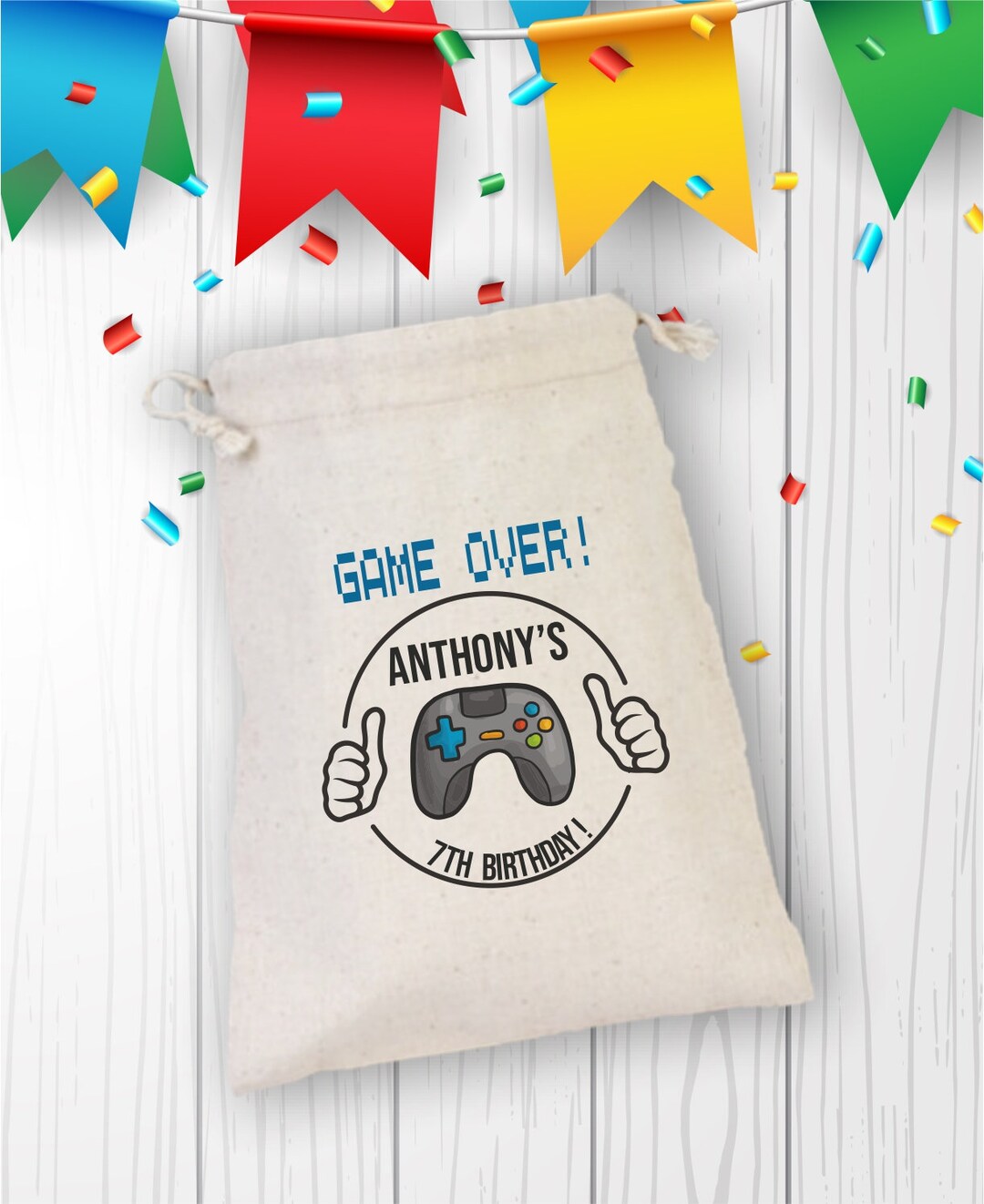 Personalised Video Game Birthday Party, Gamer Party Favors, Gamer ...