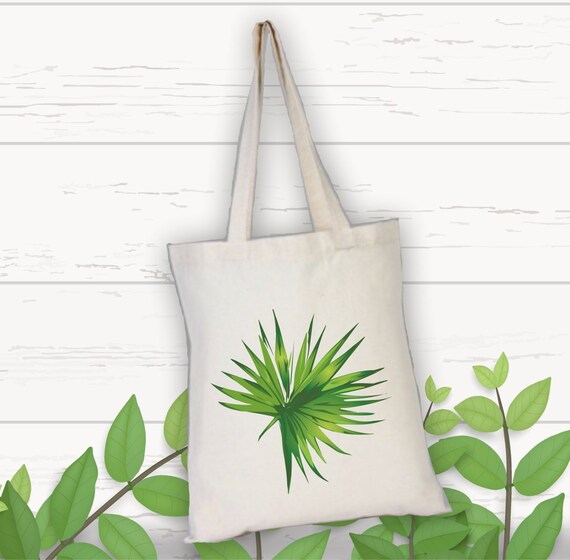 Palm Leaf Palm Leaf Tote Bag Tropical Palm Leaf Jungle - Etsy