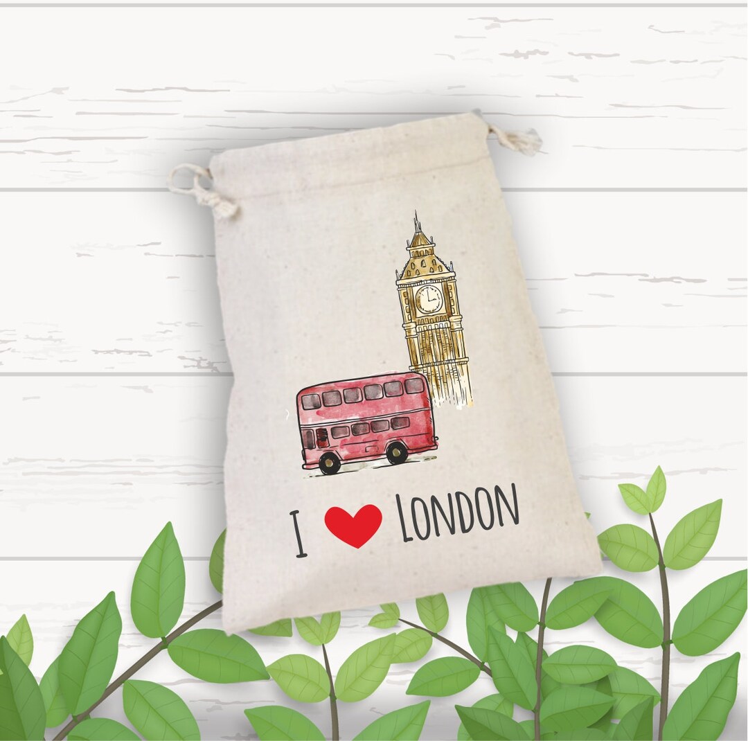 I Love London Drawstring Bag, London City Bag, England Travel Bags ...