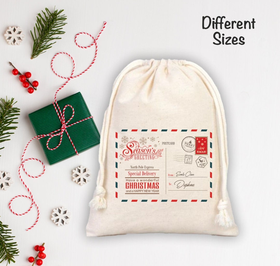 Merry Christmas Bag From Santa, Personalized Santa Letter Gift Bag ...