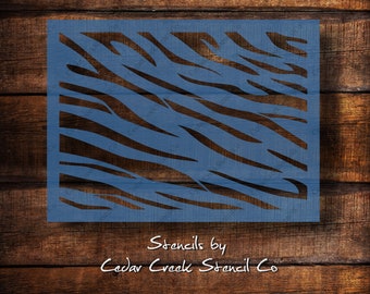 Tiger stripe stencil | Etsy