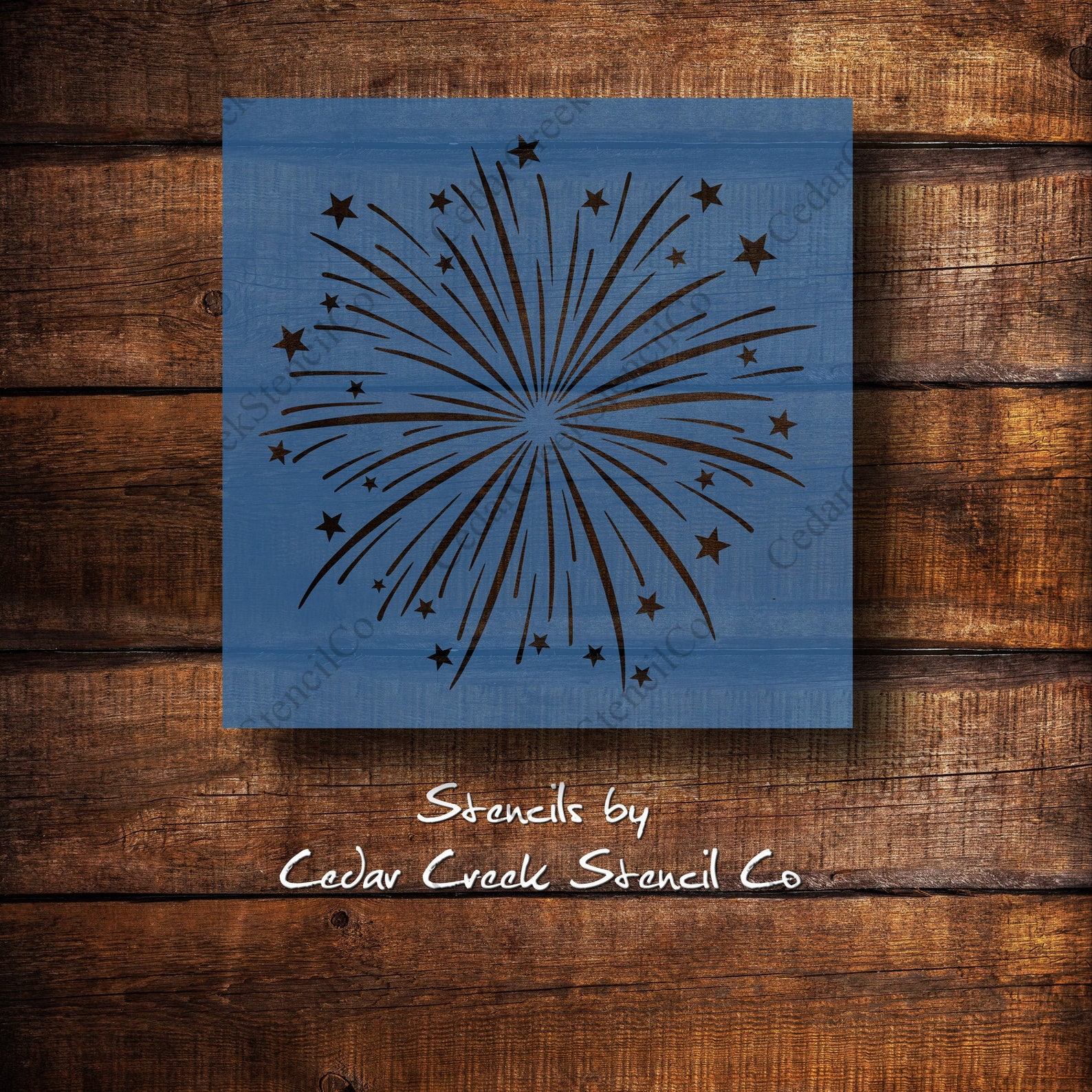 Fireworks Stencil Reusable Craft Stencil 4th Of July Stencil Etsy