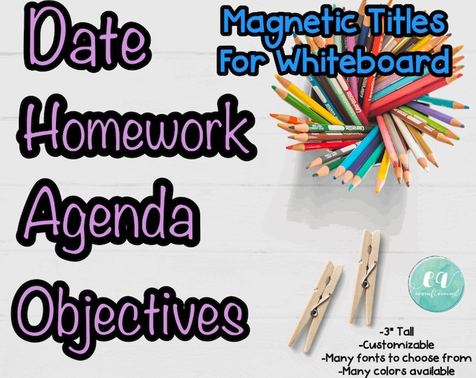 Classroom Magnets for Whiteboard | Magnetic Titles for Whiteboard ...