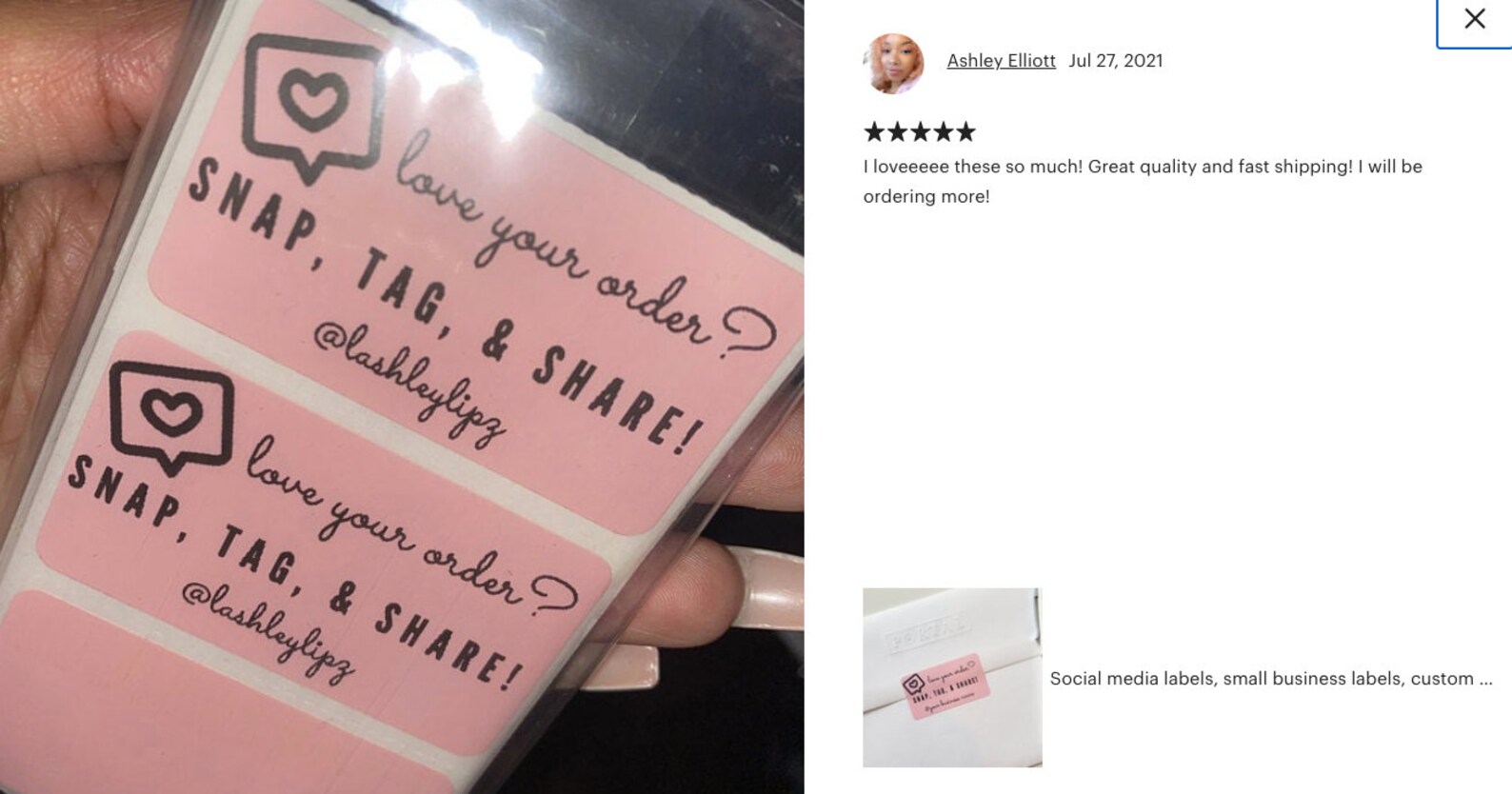 Social Media Labels Small Business Labels Custom Labels | Etsy